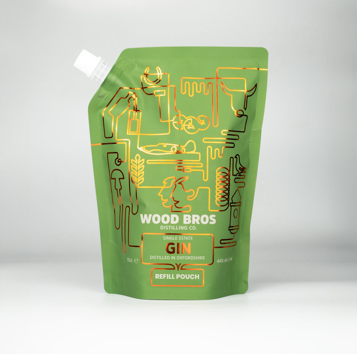 Heritage London Dry Gin Eco Refill Pouch 70cl – Wood Brothers ...
